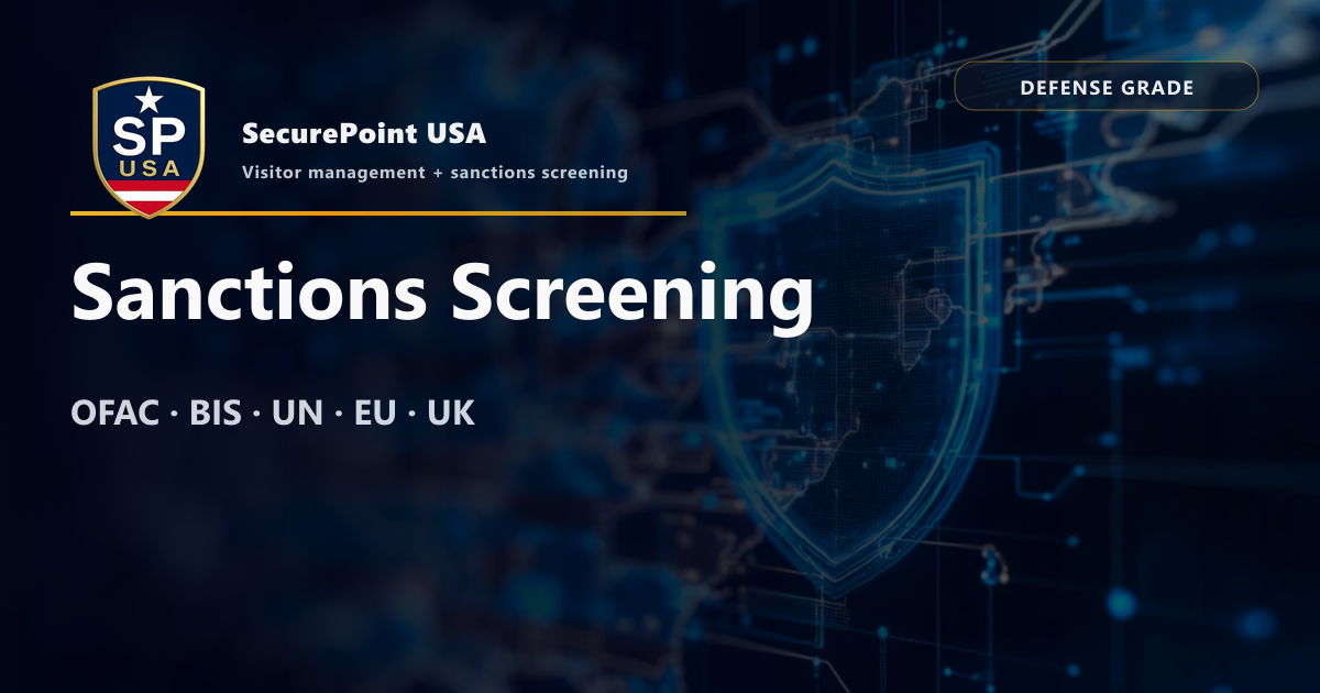 Sanctions Screening and AI Risk Assist - SecurePoint USA